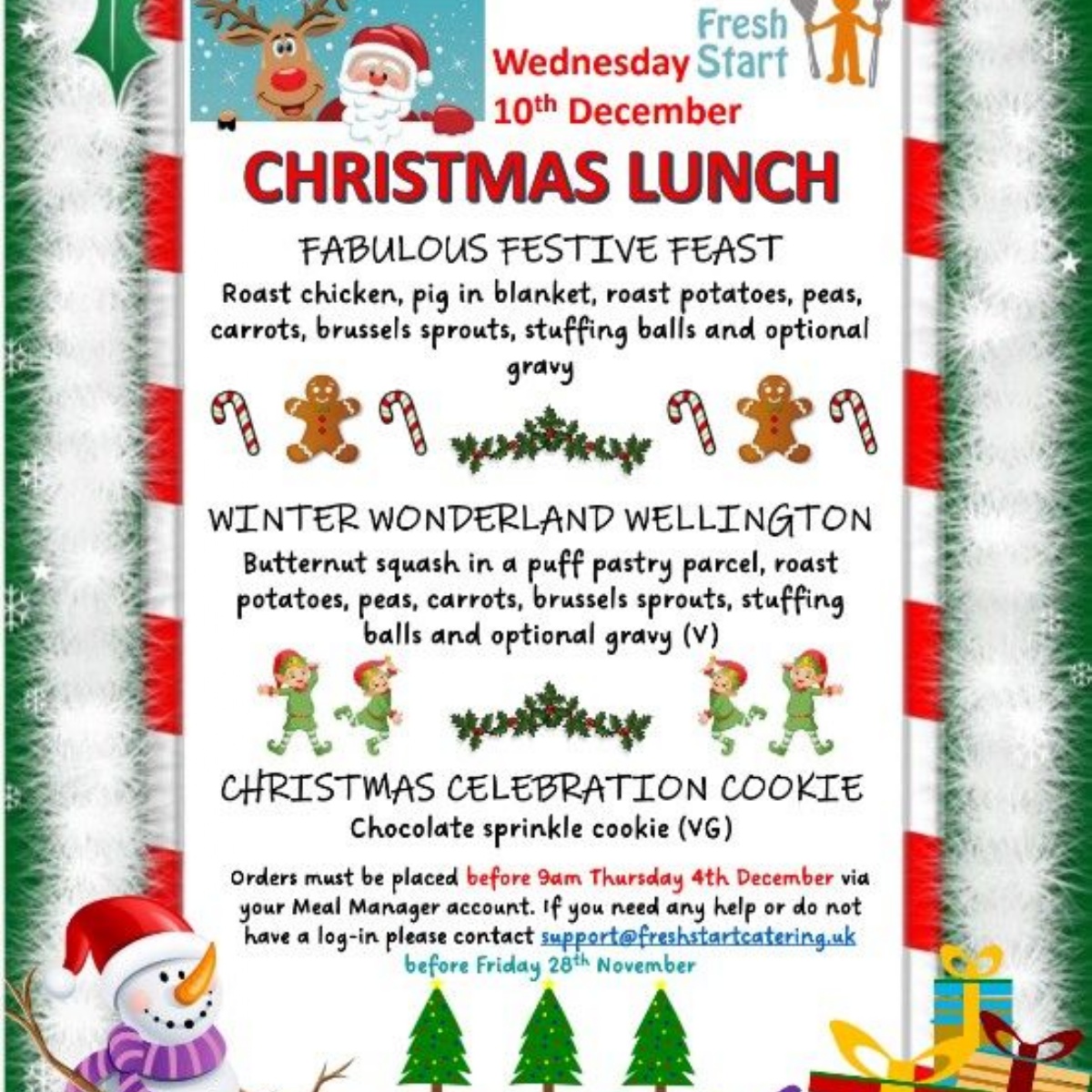 Queensway School - Christmas Lunch-Wednesday 10th December